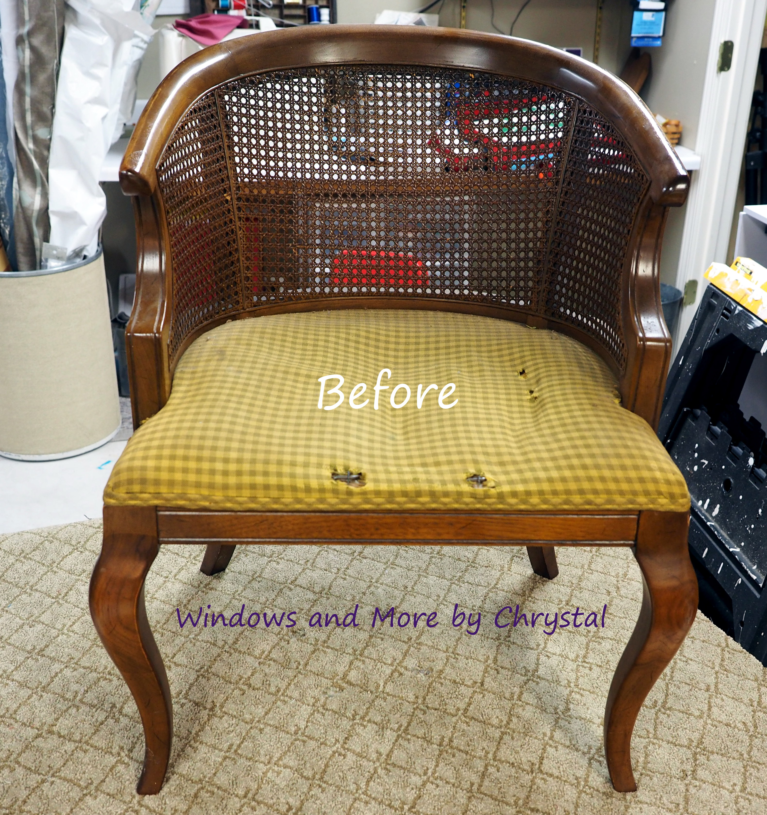 Re-upholstering a chair and the process. – Windows and More By Chrystal